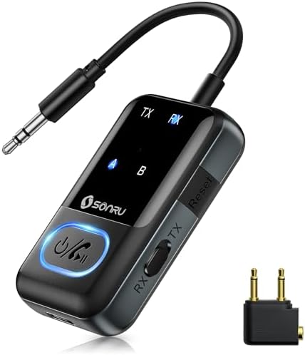 Amazon.com: Bluetooth Transmitter Receiver Audio Adapter, Wireless AUX ...