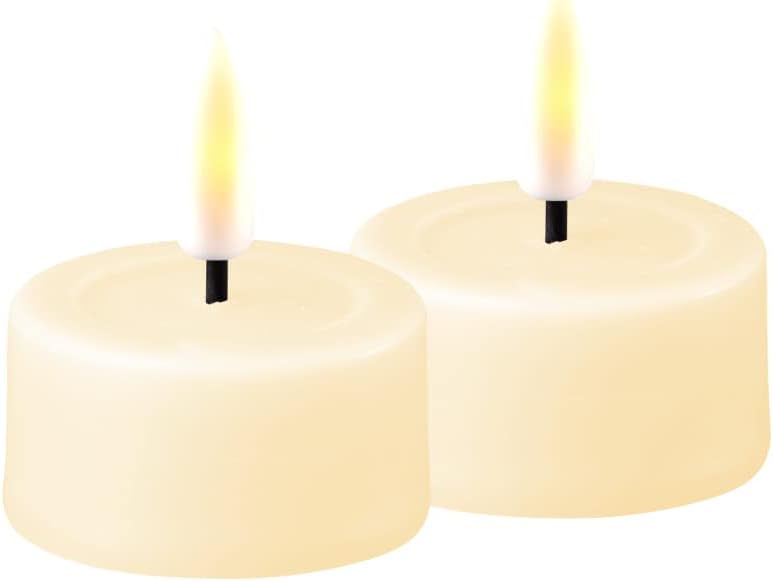 Deluxe Homeart Indoor Flameless LED Tealight Set - with Real Flame ...