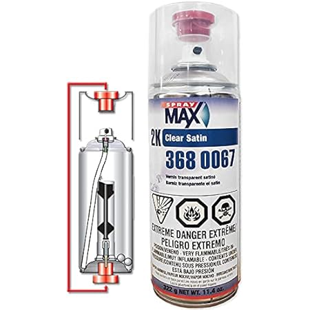 Amazon.com: Spraymax 2K Clear Coat Aerosol Spray Can - High Gloss ...