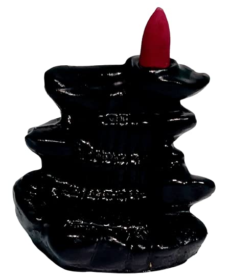 Jharna Design Back Flow Smoke Fountain Incense Burner with 10 Incense ...