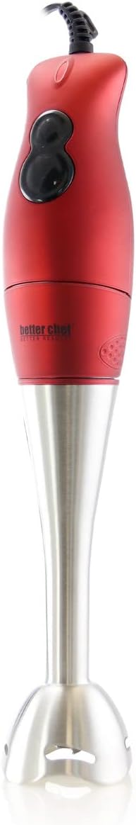 Amazon.com: Better Chef DualPro Handheld Immersion Blender in Red: Home ...