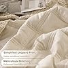 Amazon.com: HiSnug Cream Quilt Set Queen Size - Oversized Bedspread ...