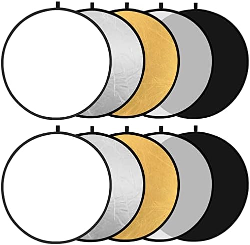 NEEWER 43 Inch/110 Centimeter Light Reflector Light Diffuser 5 in 1 ...