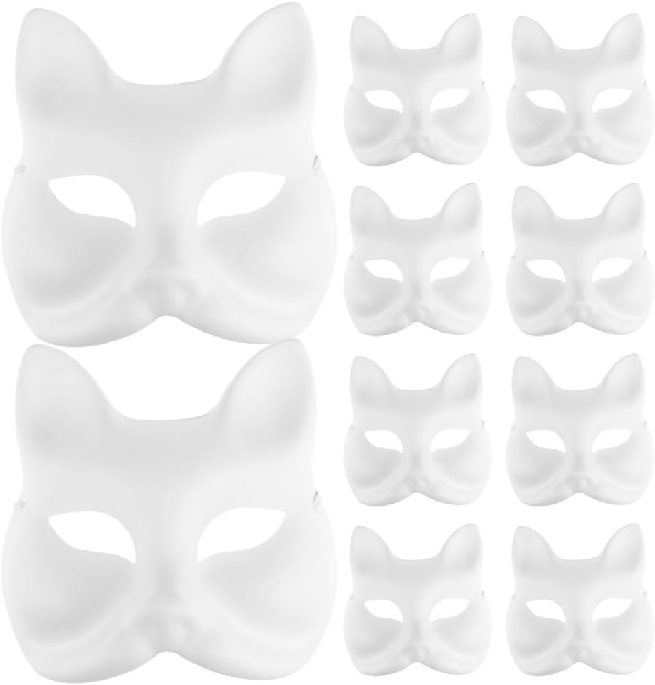 Amazon.com: SAFIGLE 10Pcs Therian Cat Mask Cat Mask for Kds Adults ...