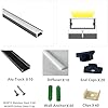 THMOOTHER LED Strip Black U Channel Diffuser 10-Pack 6.56FT,17X7.5MM ...