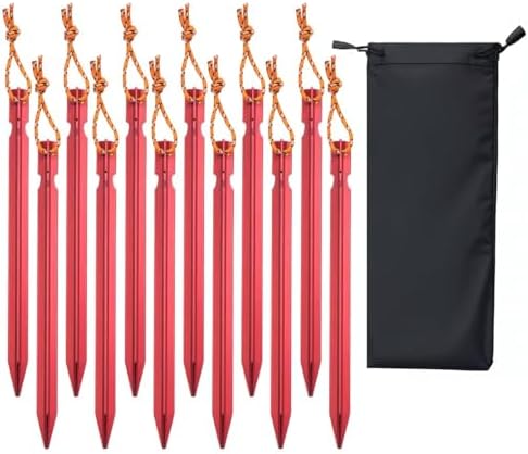 Amazon.com : Ogrmar Aluminum Tent Stakes for Camping in Snow and Sand ...