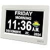 SSYA 7 Inch Digital Calendar Alarm Clock - Dementia Clocks for Vision ...