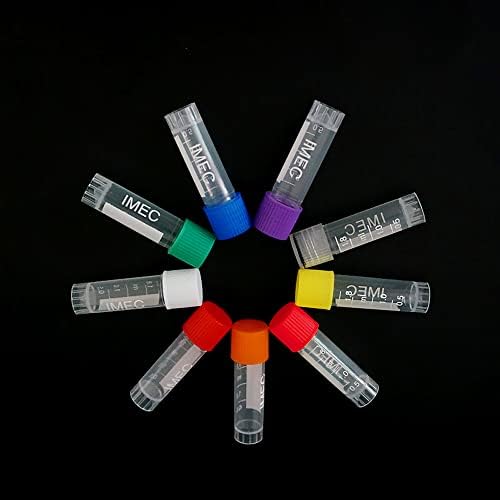 Amazon.com: 25pcs 2ml Lab Plastic Frost Test Tubes Vial Seal Cap ...