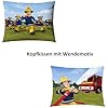 Character World Reversible Fireman Sam Bed Linen, 100 x 135 cm, 60 x 40 ...