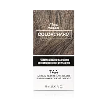 WELLA Color Charm Permanent Liquid Hair Color for Gray Coverage, 7AA ...