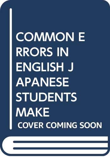 Amazon.com: Common Errors in English Japanese Students Make ...