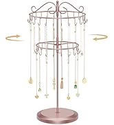 Amazon.com: MODOWEY 6 Tier Rotating Metal Earring Holder Organizer ...
