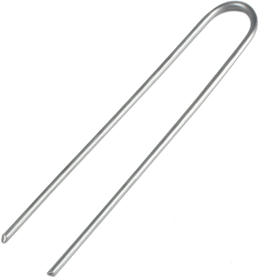 Amazon.com : AllThingMetal Galvanized Garden Stakes Landscape Staples ...