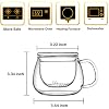 Amazon.com | Lezero 13oz Tea Infuser Cups Kits, Glass Mugs with Filter ...