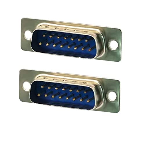ESPtronics 2 Pcs DB15 Connector Male and Male 15 Pin Electrical RS232 D ...