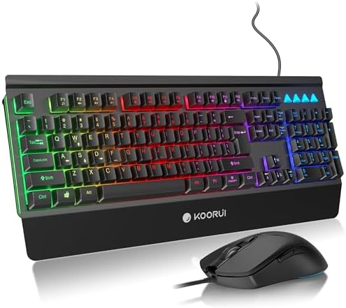 Amazon.com: mafiti RK101 Computer Keyboard Mouse Combo Wired, RGB ...