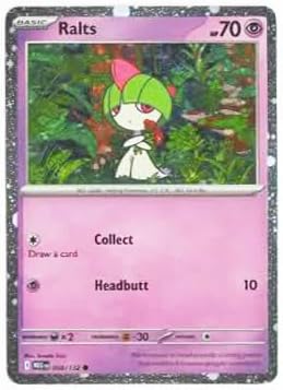 Amazon.com: Pokemon - Ralts 058/132 - Mega Evolution Cosmos Foil Promo Collector Chest Exclusive ...