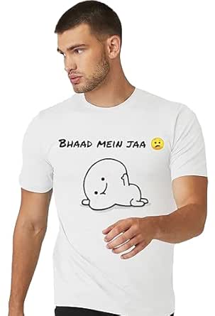 Buy VLAM Mens Funny Meme Oversized Tshirt | Trendy Tshirt for Mens and ...
