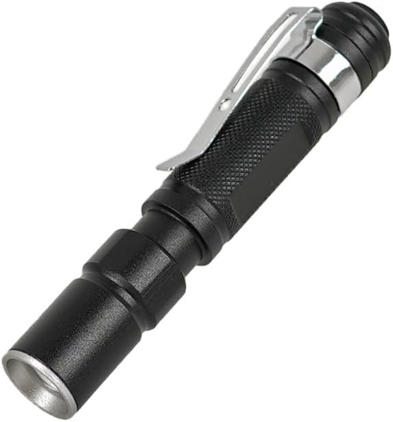 smars Pen Sized Mini Flashlight Pocket Clip Torch with Adjustable Focus ...