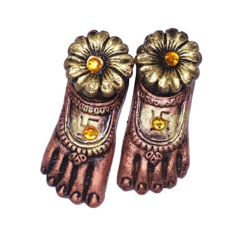 Buy Atul Terracotta Antique Finish Maa Lakshmi Charan Paduka | Maa ...