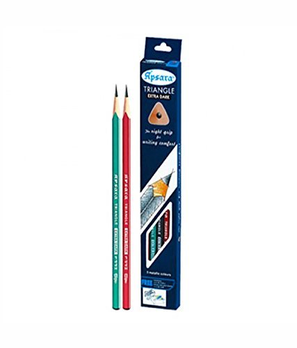 Apsara Triangle Metallic Pencil, 10 x Pack of 10 : Amazon.in: Office ...