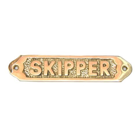 Amazon.com: Vintage Brass Skipper Sign 5" - Nautical Brass Signs ...