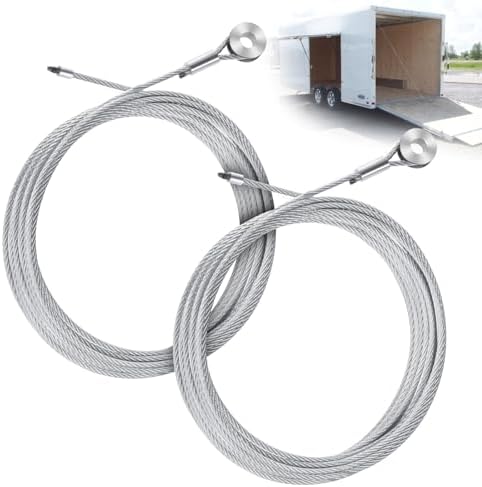Amazon.com: 2PCS 150" Garage Door Spring Cable Wire,Enclosed Cargo ...