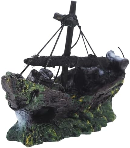Amazon.com: FRCOLOR Aquarium Shipwreck Decor Fish Tank Decorations ...
