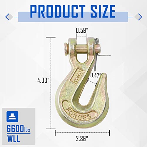 Snapklik.com : SPARKWHIZ 3/8 Clevis Grab Hooks, Tow Hook Grade 70 ...