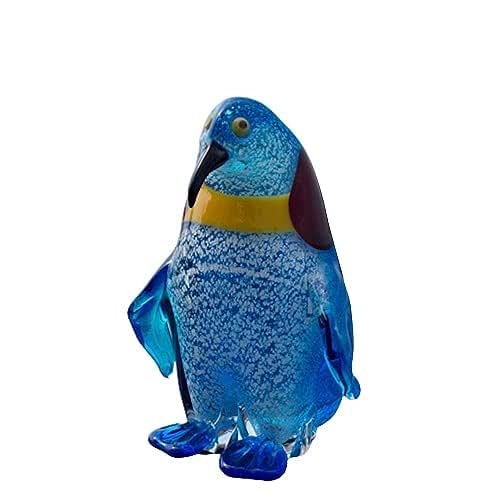 Amazon.com: Murano Glass Light Blue Penguin Sculpture, Blown Glass ...