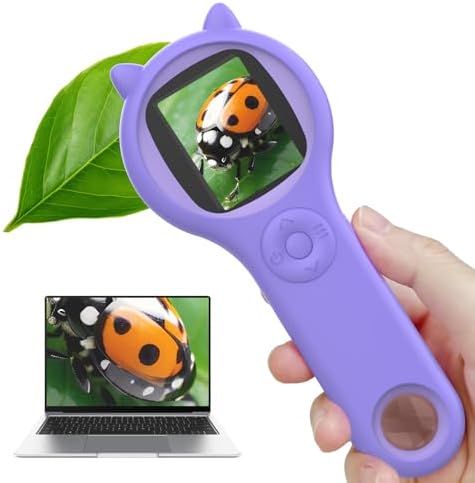 200X Microscope pour Enfants, Microscope Numérique Portable avec Écran ...