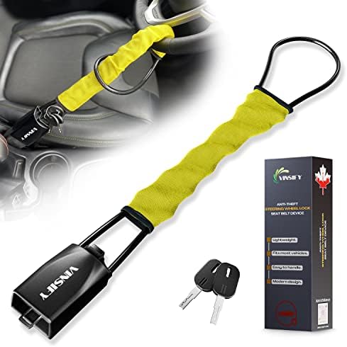 VINSIFY Steering Wheel Lock Anti Theft Car Device - Seat Belt Car Lock ...