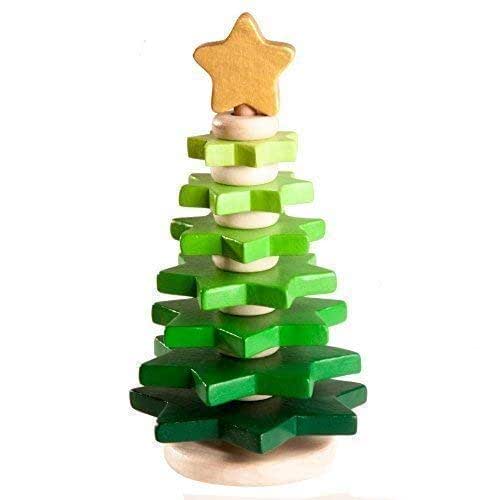 Amazon.com: Stacking toy Christmas tree, baby toy, Green toy : Handmade ...
