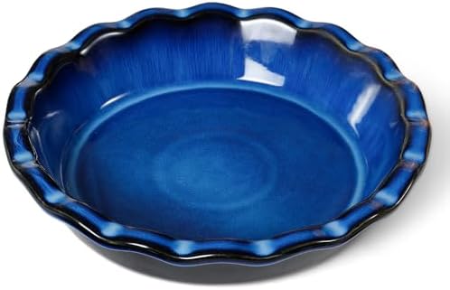 Amazon.com: Coloch 2 Pack Ceramic Pie Plate for Baking with Fluted Rim ...