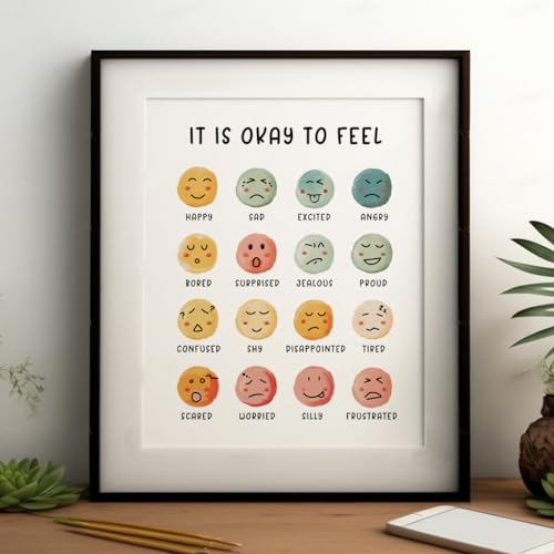 Amazon.com: It Is Okay To Feel Print, Counseling Office Decor ...