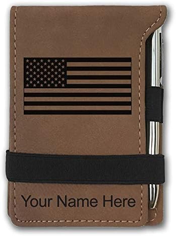 Amazon.com : LaserGram Mini Padfolio with Notepad and Pen, Flag of The ...