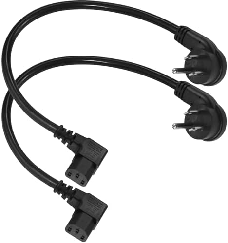 Amazon.com: [2PACK] 1FT 90 Degree Replacement Computer Monitor Power ...