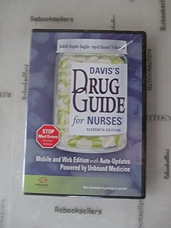 Davis's Drug Guide for Nurses CD version Unbound Medicine 11th for PDA ...