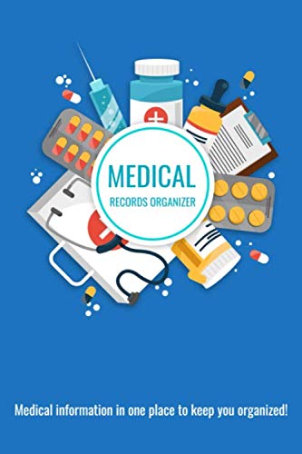 Medical Records Organizer: Blue Medical Information Book | Medical ...
