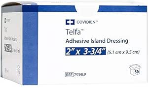 Amazon.com: Telfa Island Dressing Part No. 7539Lf Kendall Healthcare Prod. Mmed-Knd7539Lf Pack ...