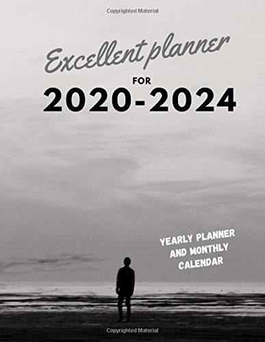 Excellent Planner For 2020 2024 Yearly Planner And Monthly Calendar ...