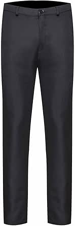 Mens Formal Dress Pants Slim Cut Straight Fit Business Suit Pants Plus ...