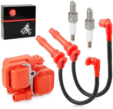 Amazon.com: Moto1988 Ignition coil & Spark plug & Wire Cap Compatible ...