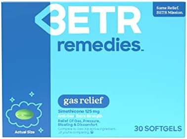 Amazon.com: BETR REMEDIES Gas Relief - Simethicone 125 mg Tablets ...