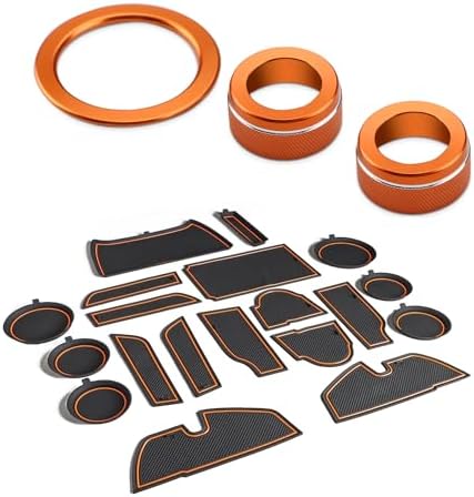 Amazon.com: Auovo Cup Holder Inserts Liners Radio Knob Cover Compatible ...