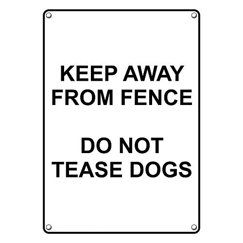 Amazon.com: Weatherproof Plastic Vertical Keep Away from Fence Do Not ...