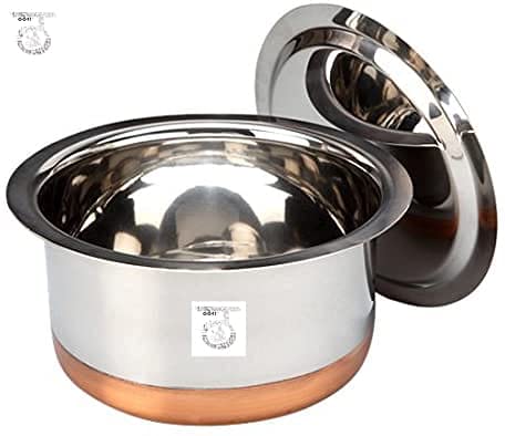 Buy Bhagona Steel Pateli Steel Tope with Lid Versatile Cooktope Durable ...