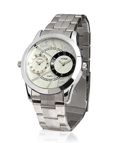 Logues Double Time Analogue White Dial Men's Watch-A-3126SMDT : Amazon ...