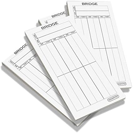 Bridge Score Pads/Scoring Cards (4 Packs) : Amazon.co.uk: Toys & Games