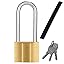 KAWAHA 81/40L-1P Long Shackle Keyed Padlock (Waterproof, Solid Brass ...
